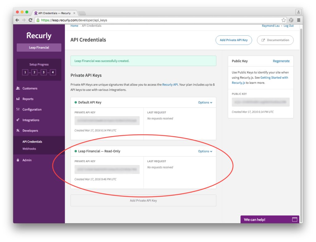 Recurly Setup Instructions